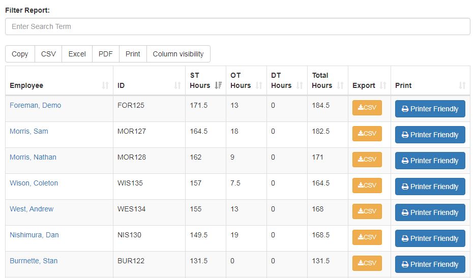 Explore 1 Online Timesheet System Construction And Trades